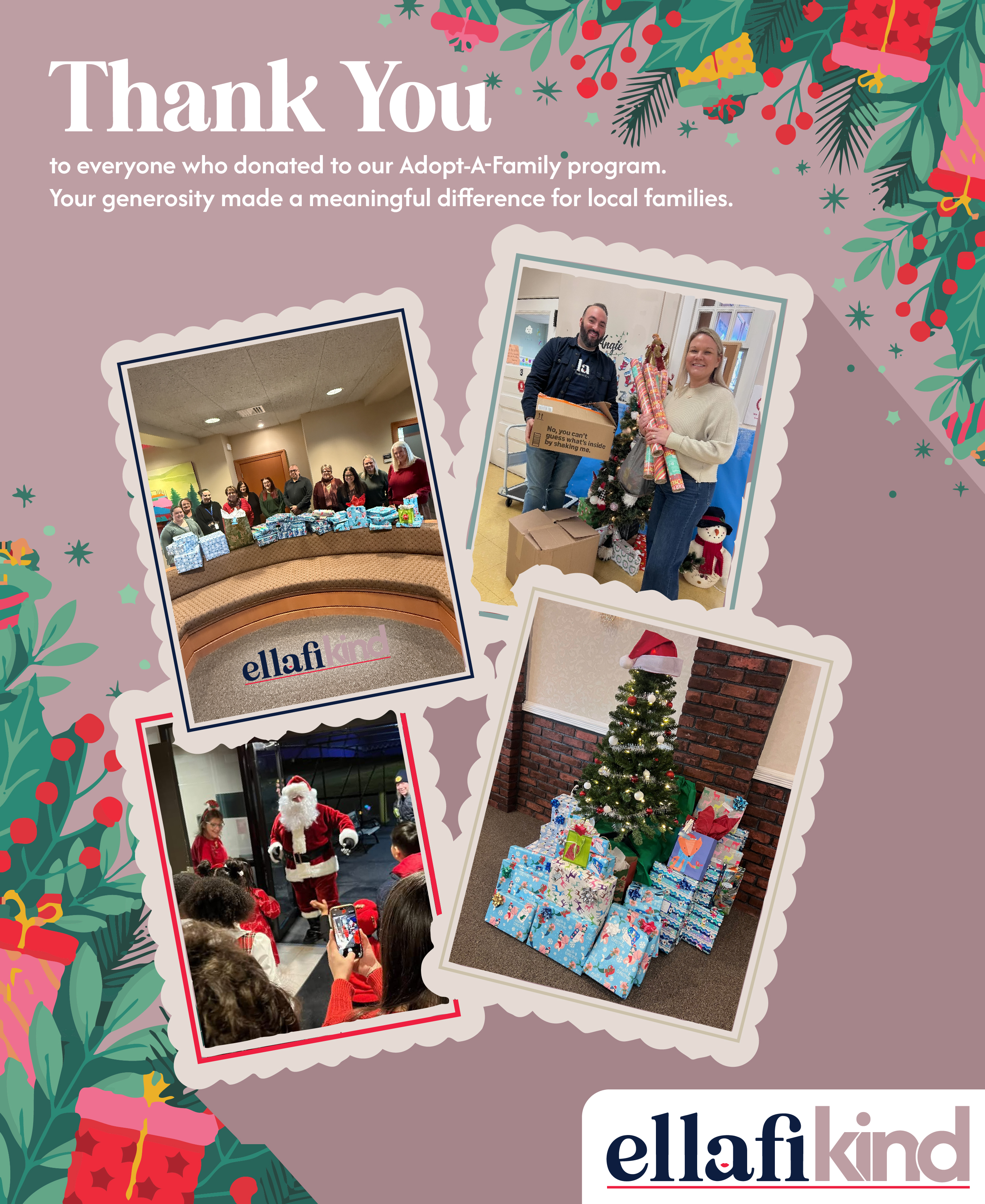 Thank You for Supporting Our Adopt-A-Family Program